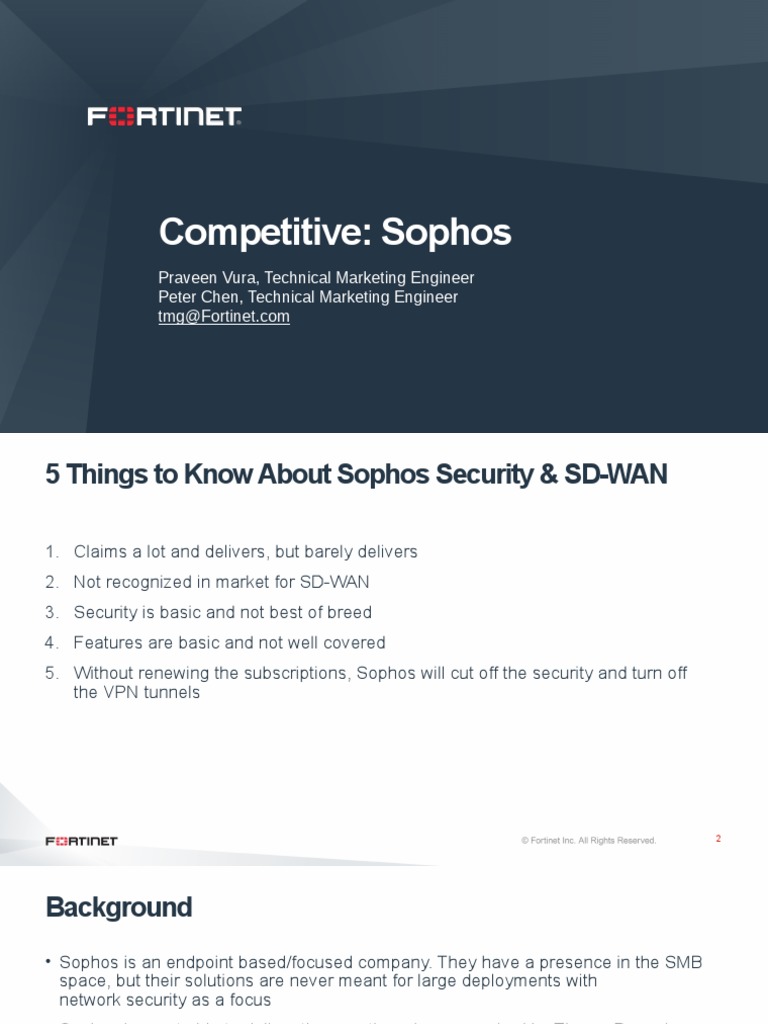 Sophos Competitive | PDF | Transport Layer Security | Computer Engineering