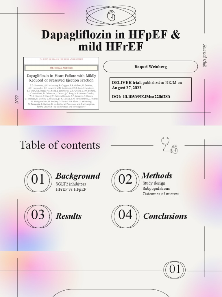 Dapagliflozin HFpEF Journal Club | PDF | Heart Failure | Diabetes