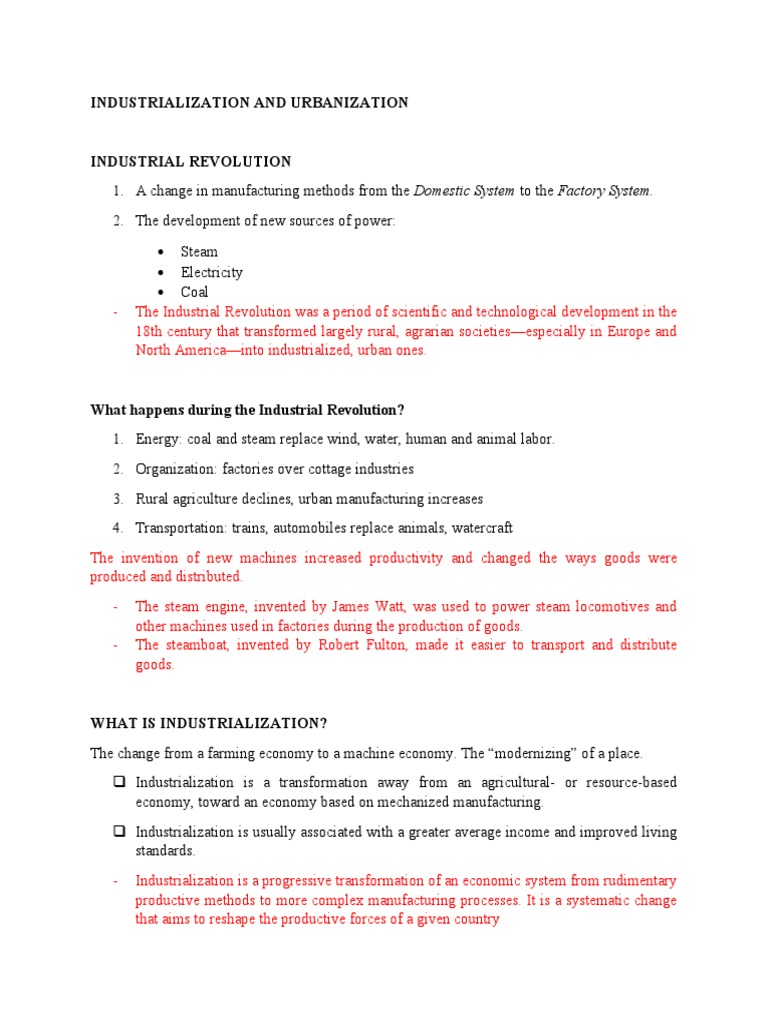 Industrialization and Urbanization Explained | PDF | Urban Sprawl ...