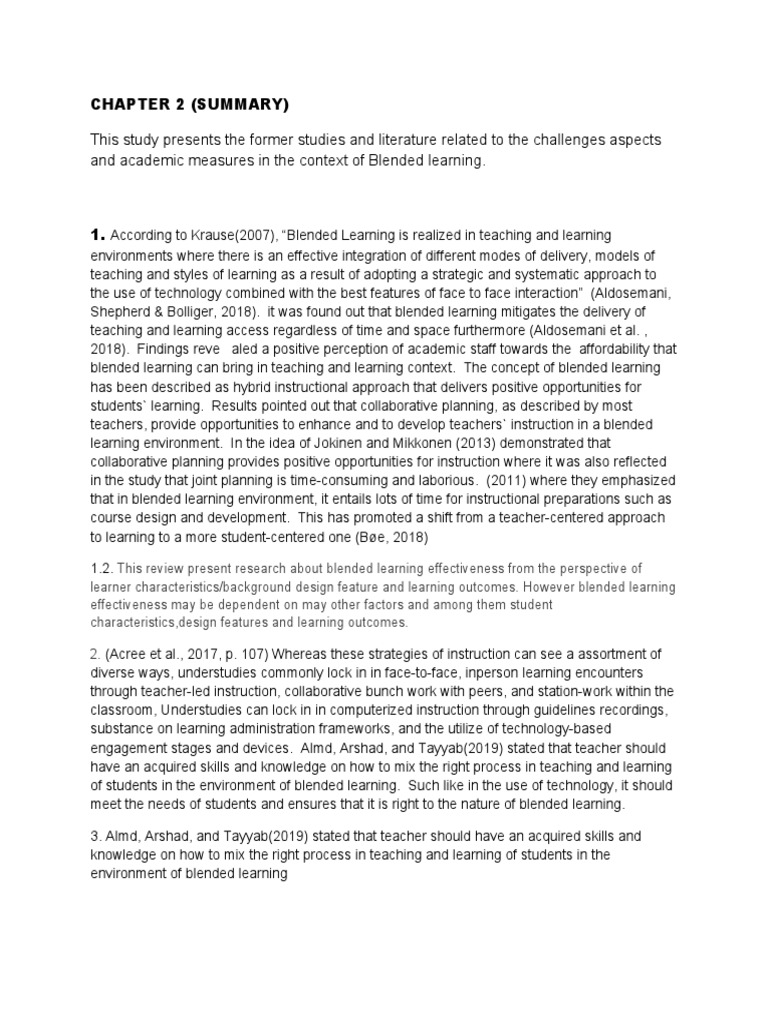 Chapter 2 RRL (Summary) | Download Free PDF | Teaching Method | Learning