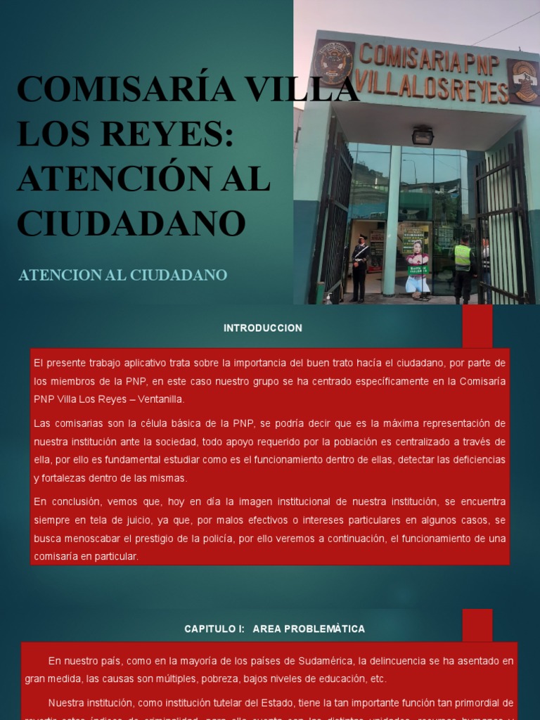 Comisaría Villa Los Reyes - PPT - g3 | PDF | Policía | Justicia