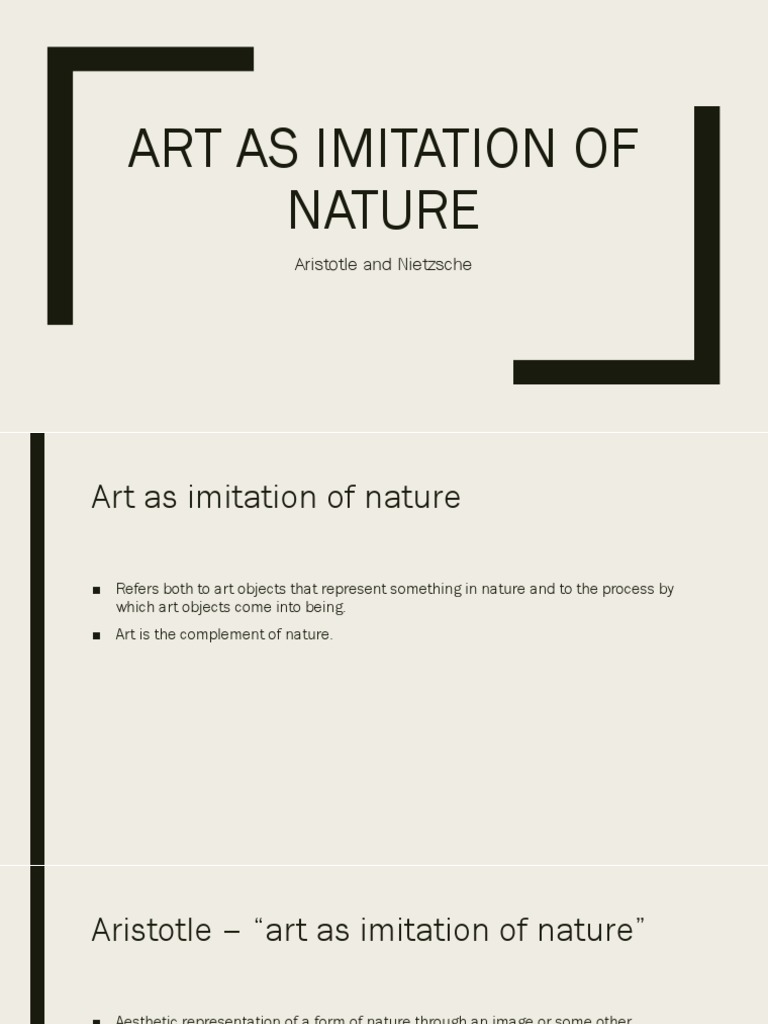 Art as Imitation of Nature: Insights from Aristotle and Nietzsche | PDF ...