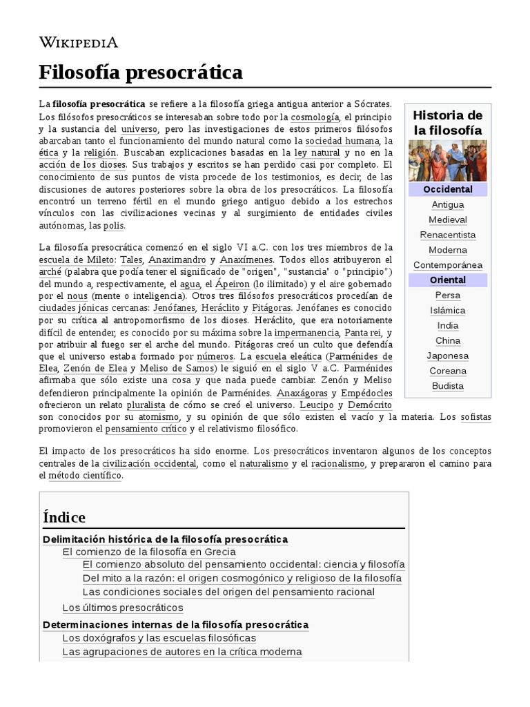 Filosofía Presocrática | PDF