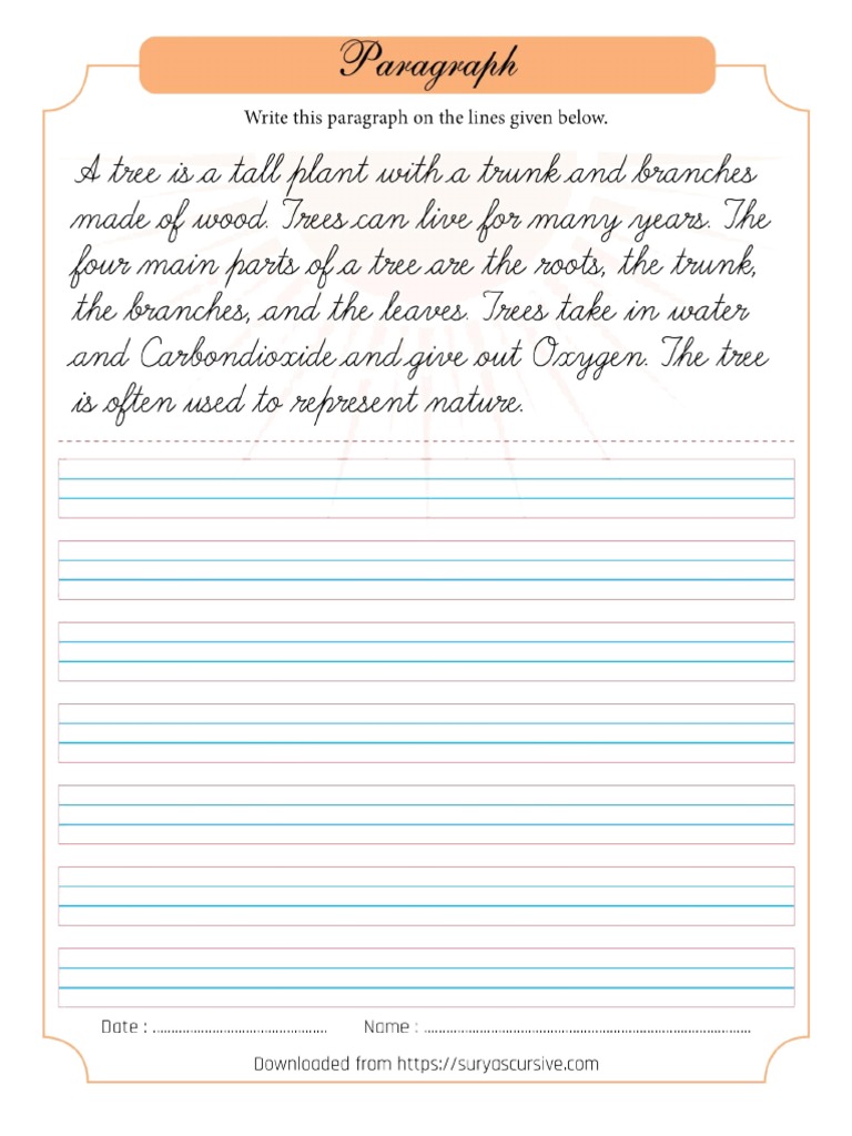 Cursive Paragraph Tree 4L | PDF