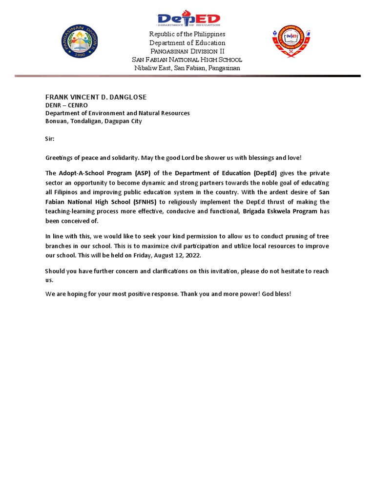 Request for Tree Pruning Permission | PDF
