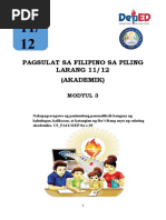 CURRICULUM MAP Pagbasa at Pagsusuri | PDF