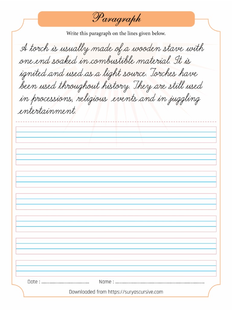 Cursive Paragraph Torch 4L | PDF