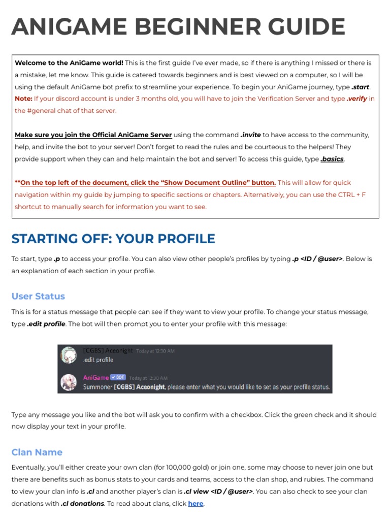 AniGame Beginner Guide | PDF | Internet Bot | Prices