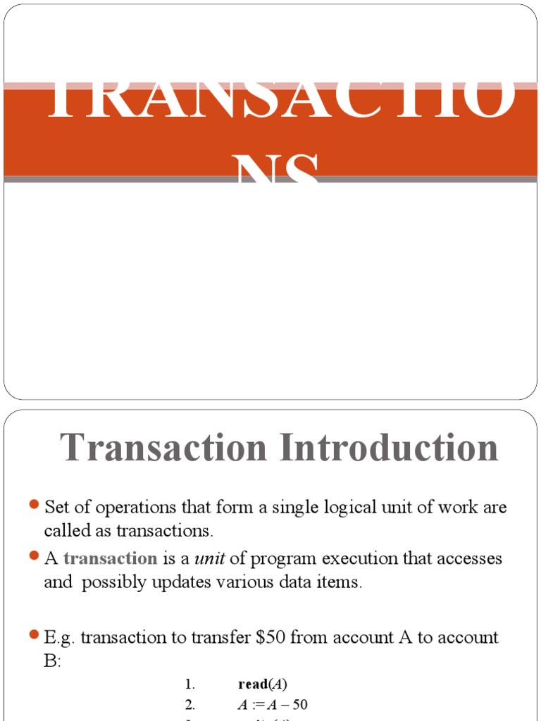 Db Transaction Pdf Database Transaction Concurrency Computer Science