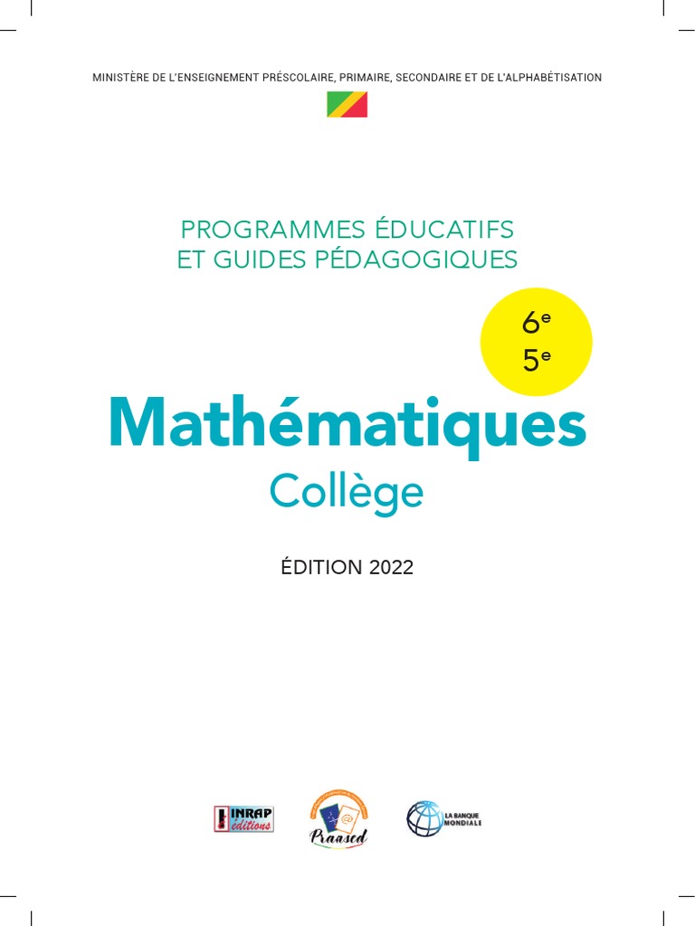 Congo-Guide MATH COLLEGE BAT Compressed | PDF | Enseignement secondaire ...