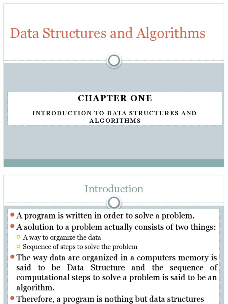 Chapter One1 Data Structure And Algorithms Pdf Algorithms Computational Complexity Theory