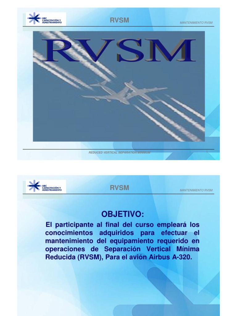 RVSM Adf | PDF | Control de tráfico aéreo | Aviación