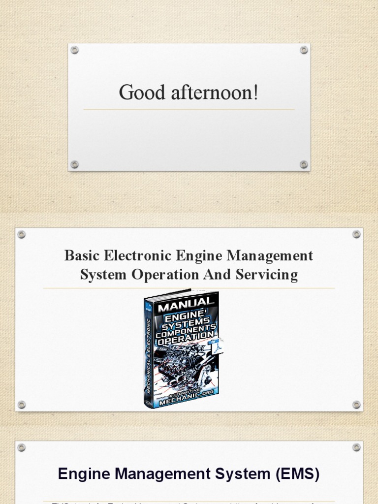Engine Management System Overview | PDF | Fuel Injection | Diesel Engine