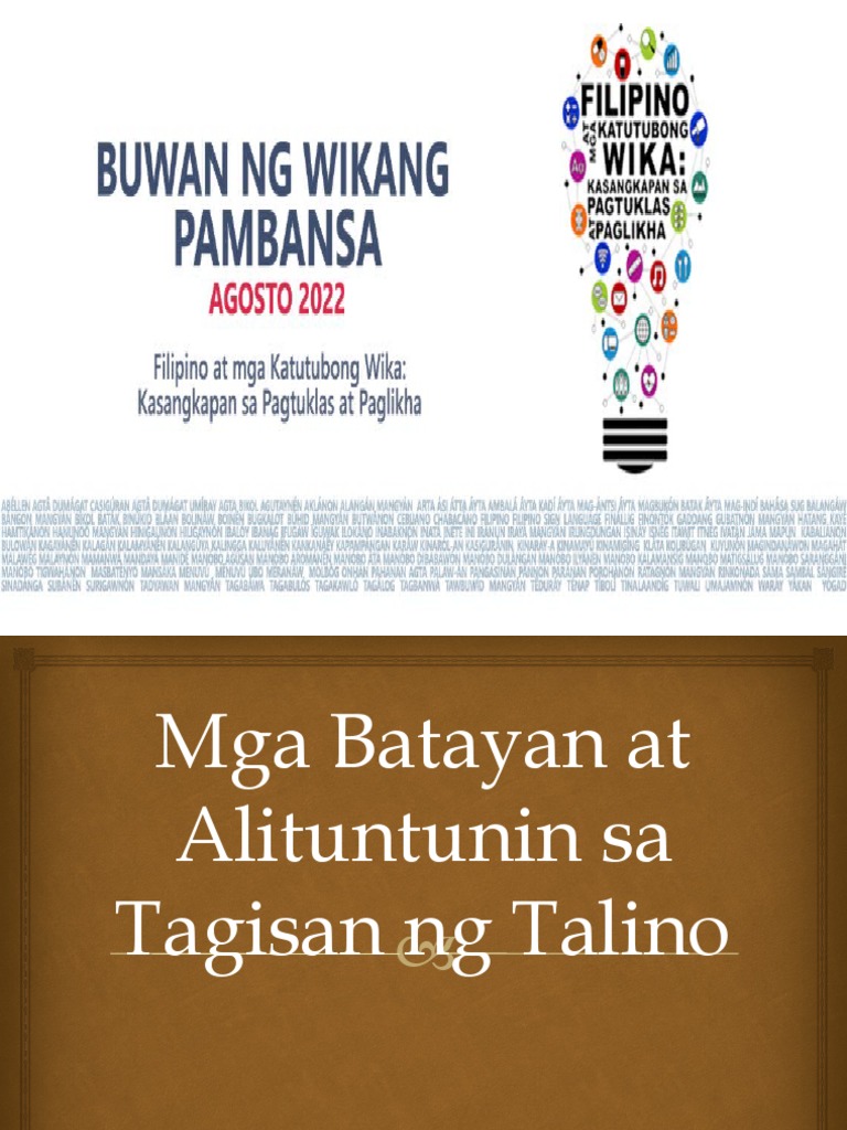 Tagisan NG Talino | PDF