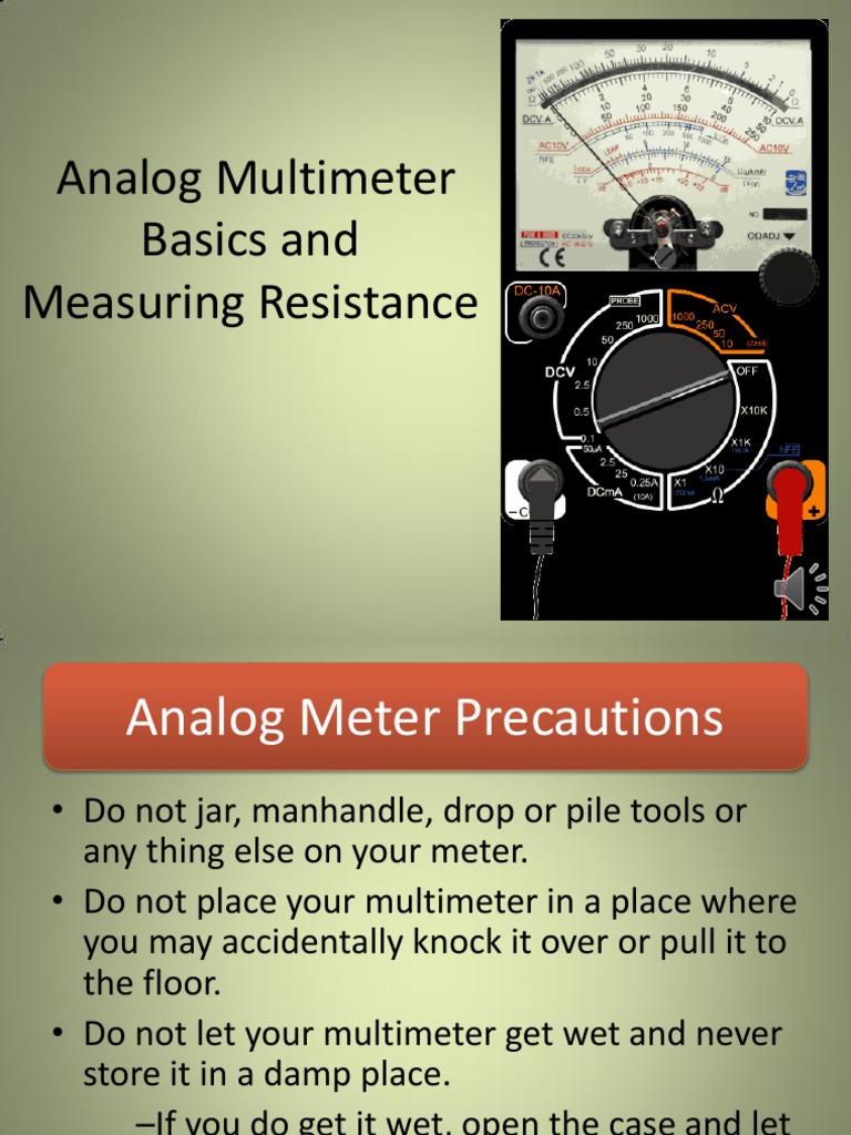 Analog Multimeter Basics and Resistance Reading | PDF | Technology ...