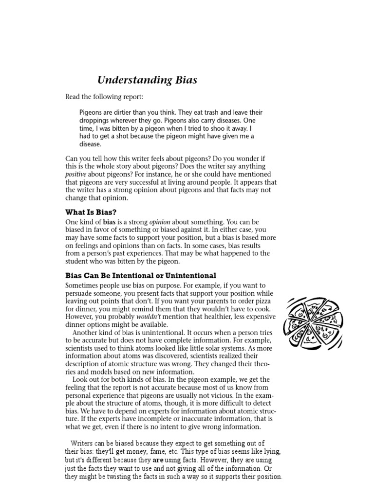 Bias Worksheet | PDF | Self-Improvement