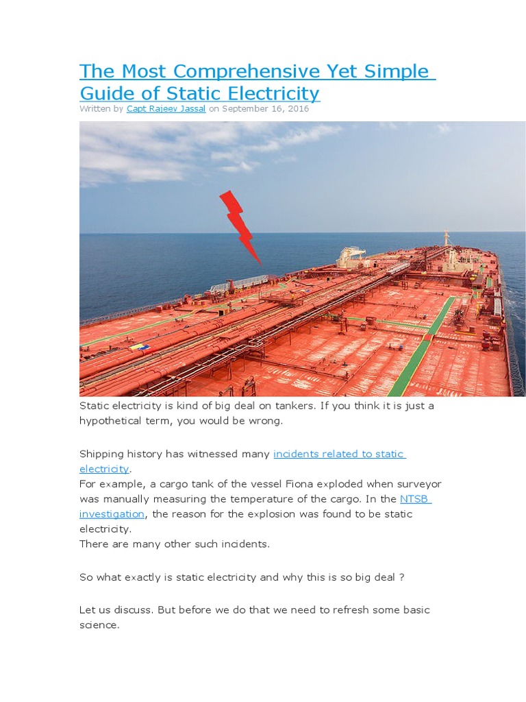 Static Electricity | PDF | Electrostatics | Electrostatic Discharge