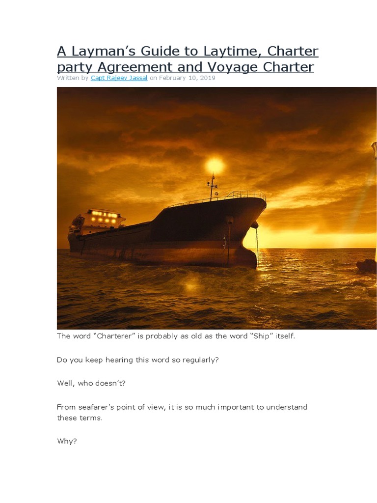 Voyage Instructions Master | PDF | Bill Of Lading | Cargo