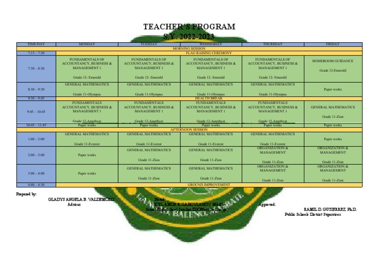 Teacher's Program-2022 | PDF