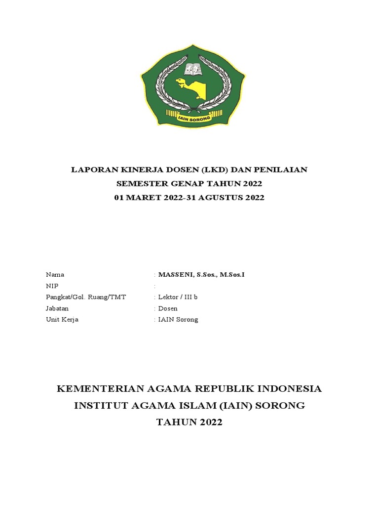 Laporan Kinerja Dosen | PDF