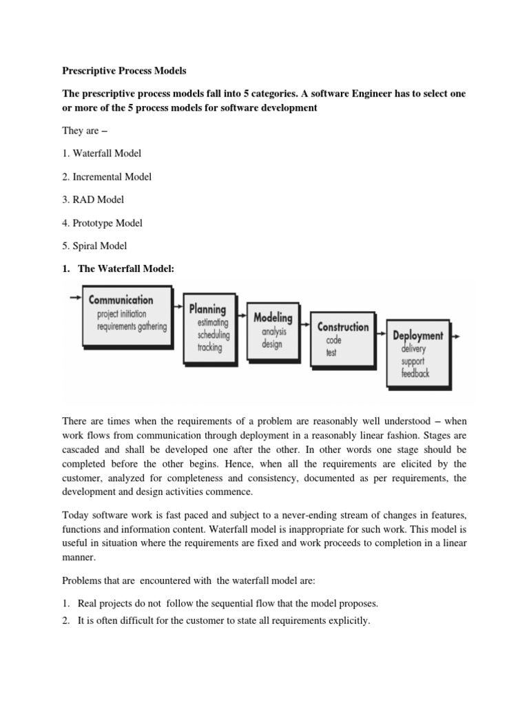 Prescriptive Process Models | PDF | Software Development Process | Prototype