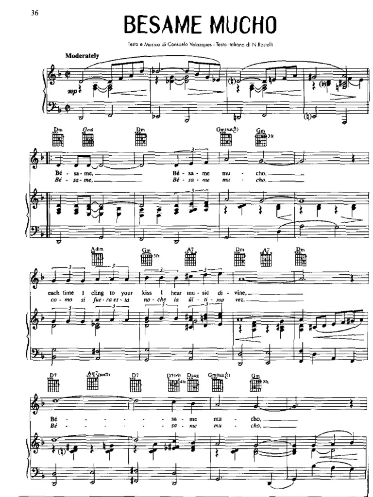 Besame Mucho Piano | PDF