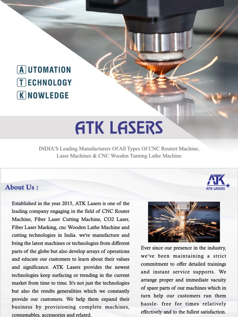 ATK LASERS-Company Profile | PDF | Numerical Control | Machines