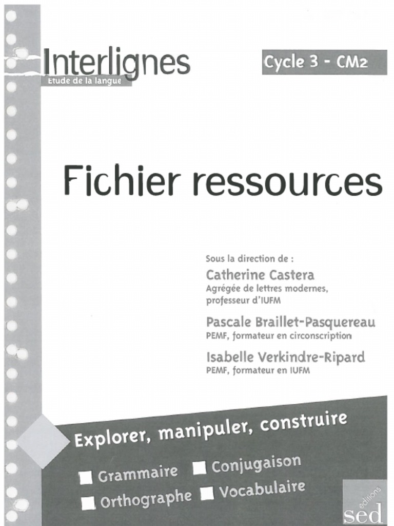 Interligne CM2 - Classeur Ressources | PDF