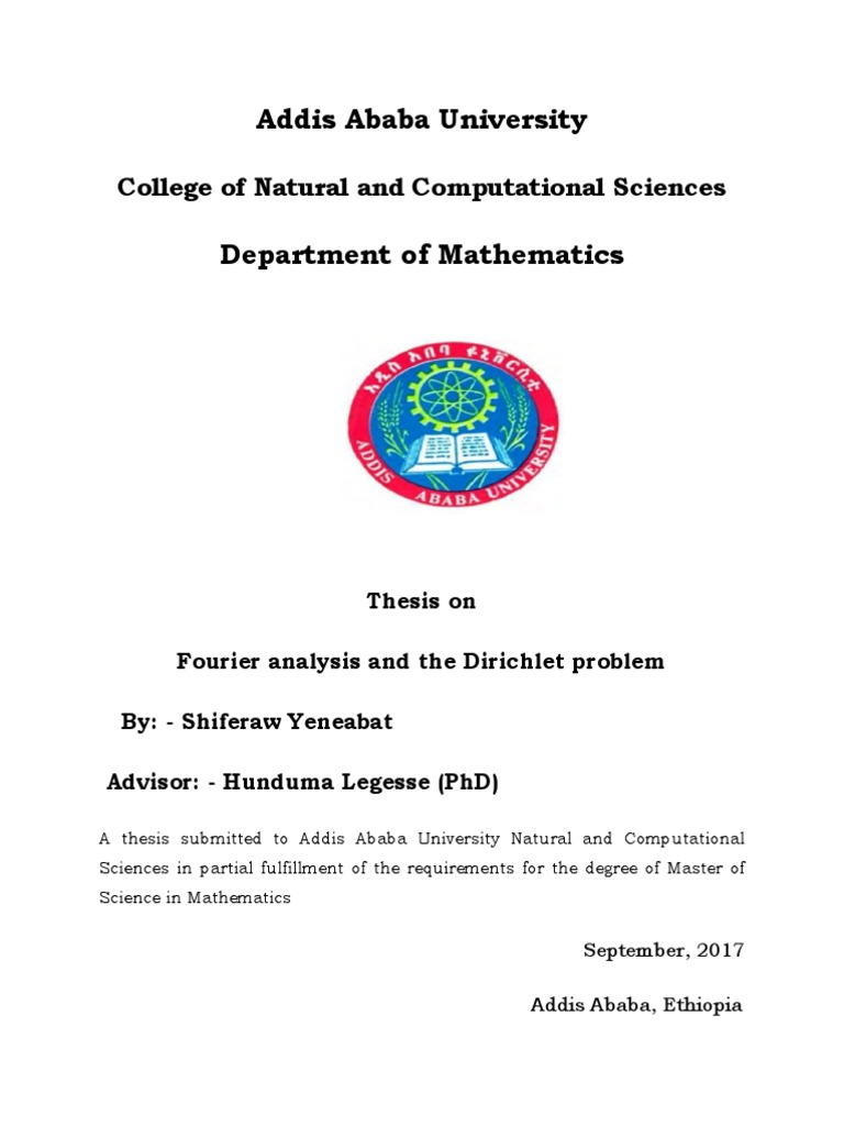 Reaserch On PDE of Addis Abeba University | PDF | Fourier Series ...