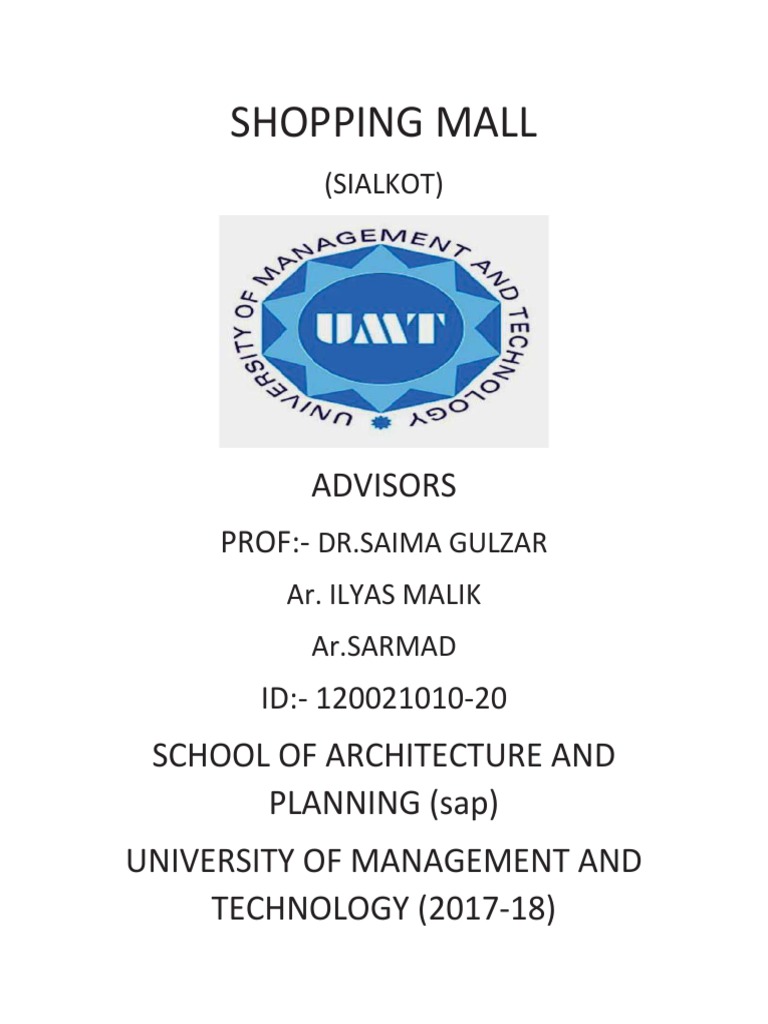 Proposed Design of a Shopping Mall in Sialkot City, Punjab: Addressing ...