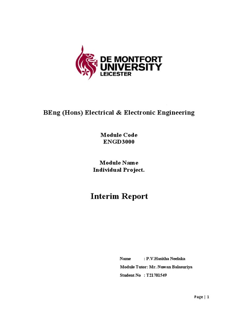 Interim Report | PDF | Nutmeg | Infrared