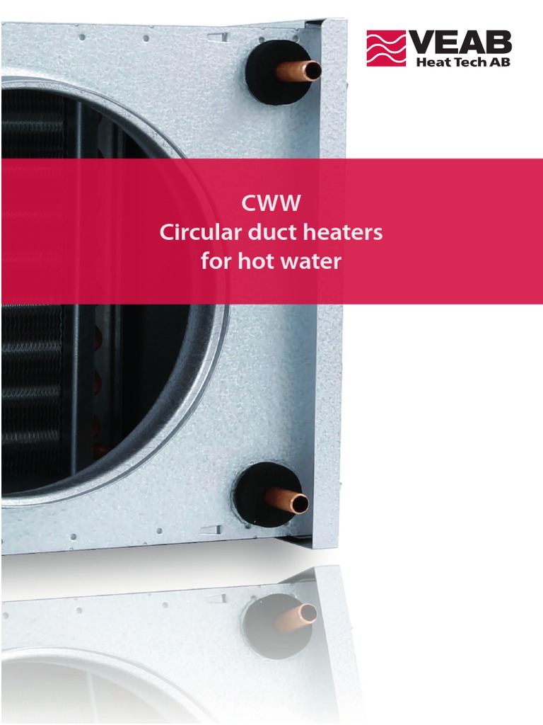 CWW circular duct heaters guide | PDF | Duct (Flow) | Water Heating