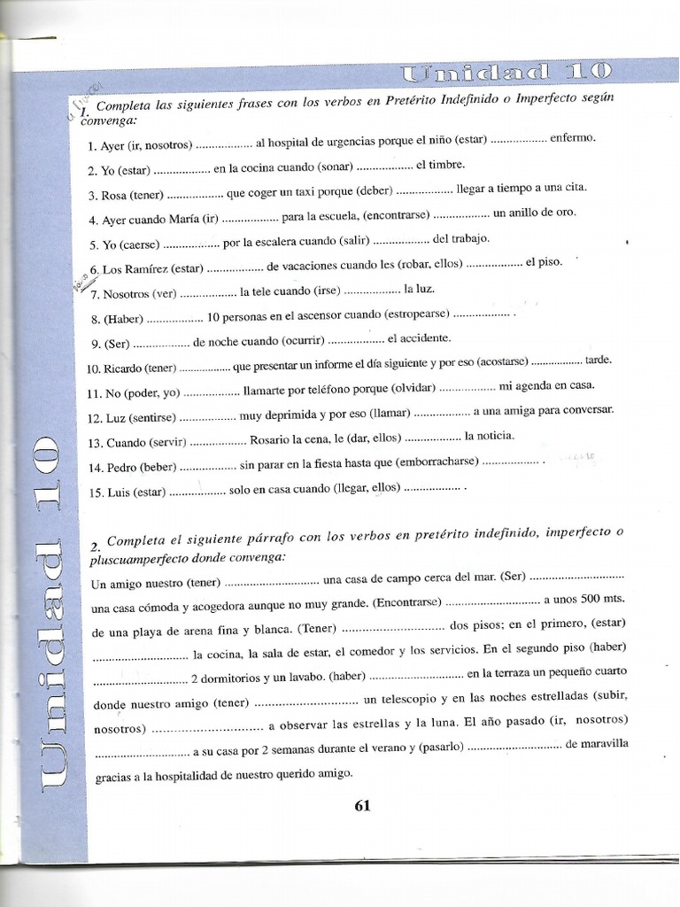 Indefinido - Imperfecto | PDF