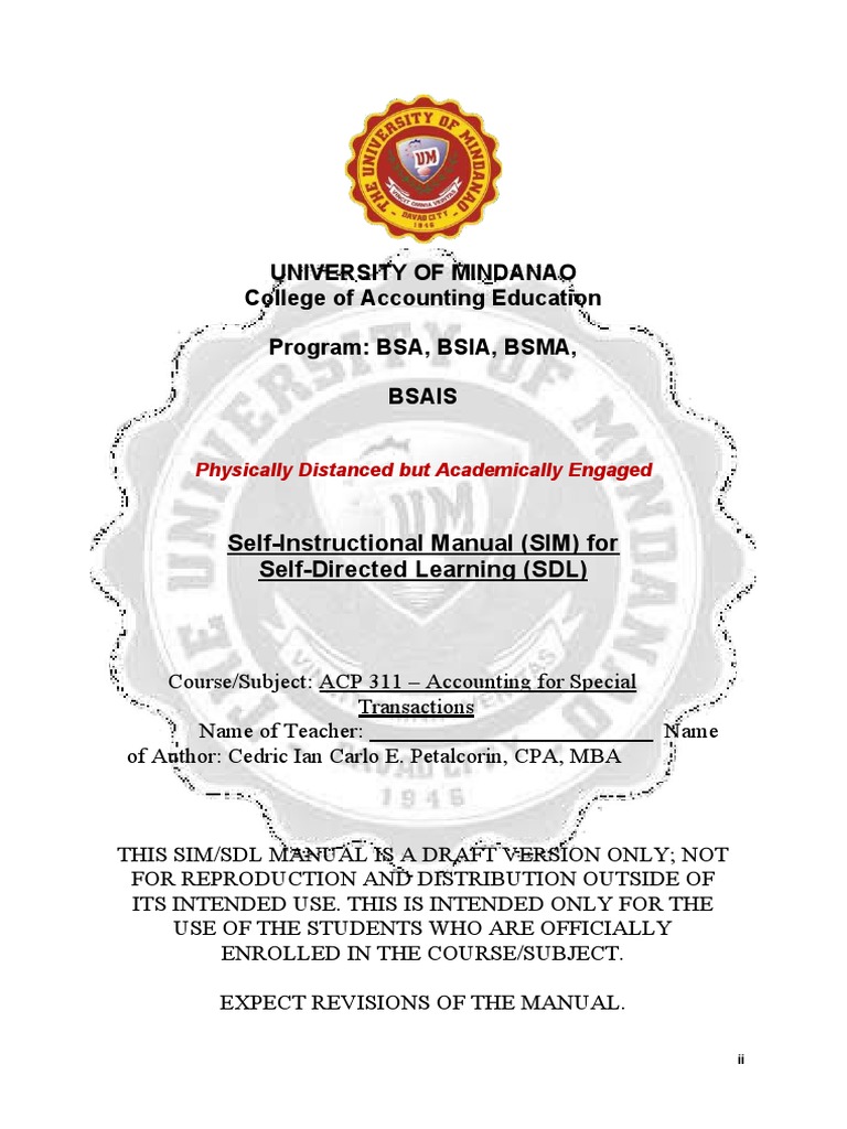 Approved CAE BSA ACP 311 Petalcorin | PDF | Partnership | Balance Sheet