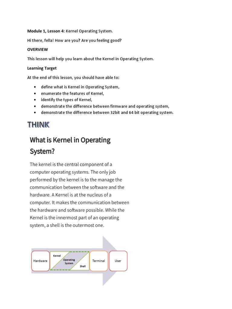 Platform Technologies Lesson 4 | PDF | Kernel (Operating System ...