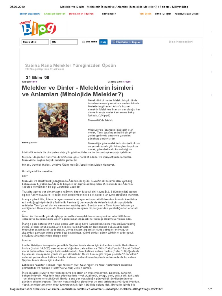 Melekler Ve Dinler - Meleklerin İsimleri Ve Anlamları (Mitolojide Melekler - ) - Felsefe ...