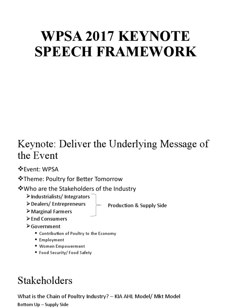 Keynote Speech Framework - Ayaz | PDF | Profit (Economics) | Farmer
