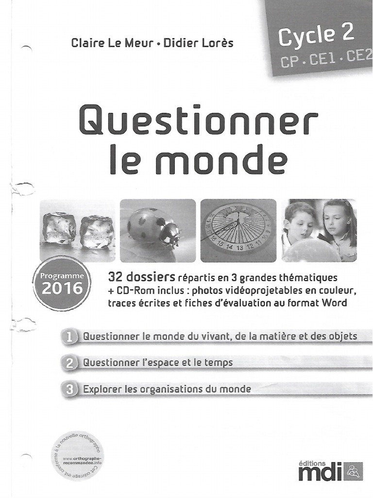 MDI - Questionner Le Monde Cycle 2 Part1-Dossier 1-14 | PDF