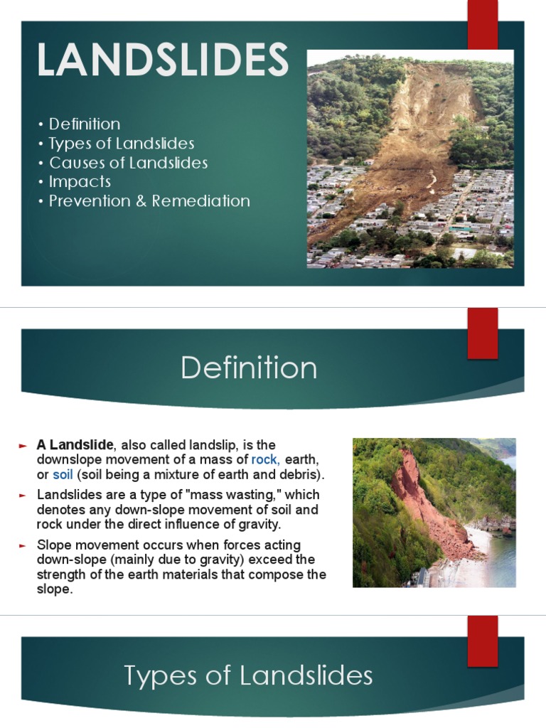 LANDSLIDES | PDF | Landslide | Soil