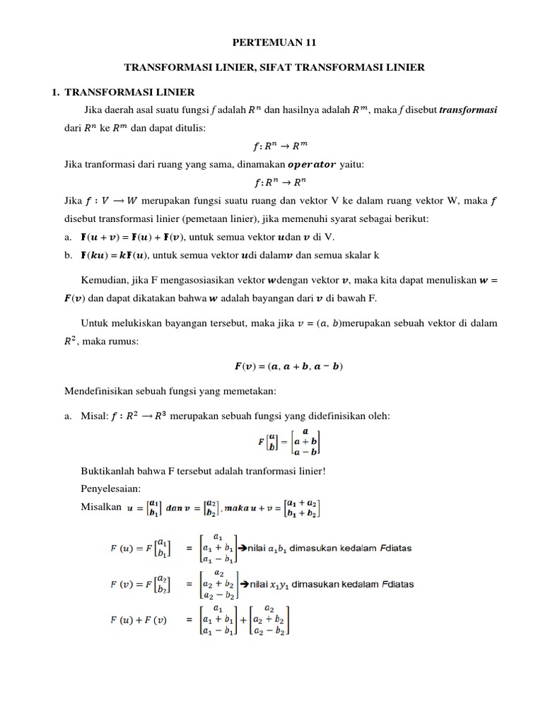 Transfomasi Linier | PDF