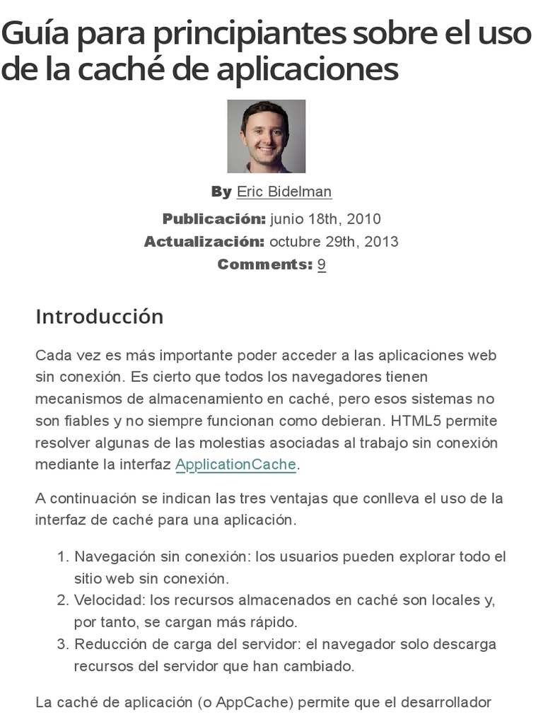 A Beginner's Guide To Using The Application Cache 2 - HTML5 Rocks | PDF | Caché (Computación ...