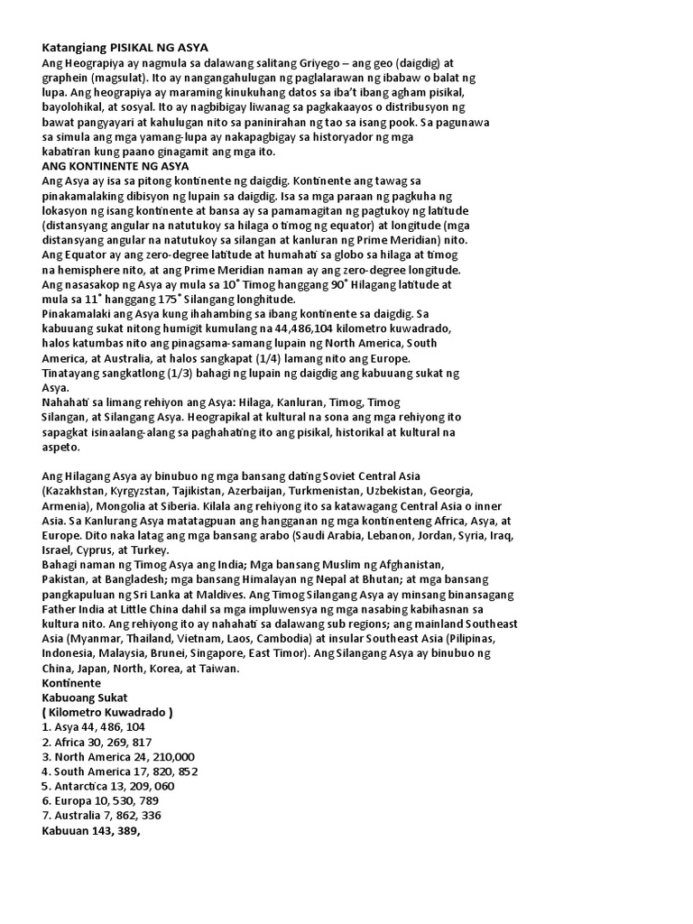 Lecture Notes Grade 7 | PDF