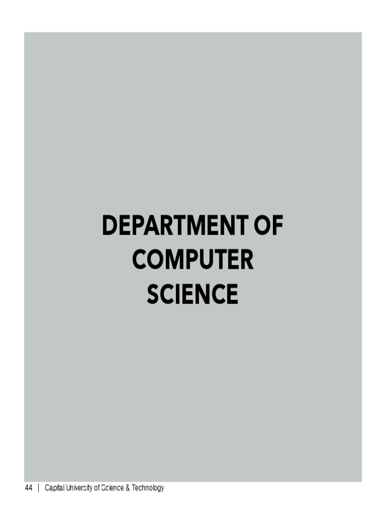Prospectus Department of Computer Science | PDF | Computer Science | Software Development