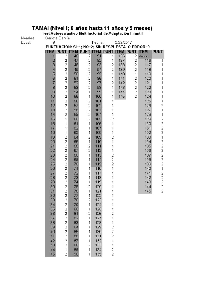 Tamai (Nivel I) | PDF