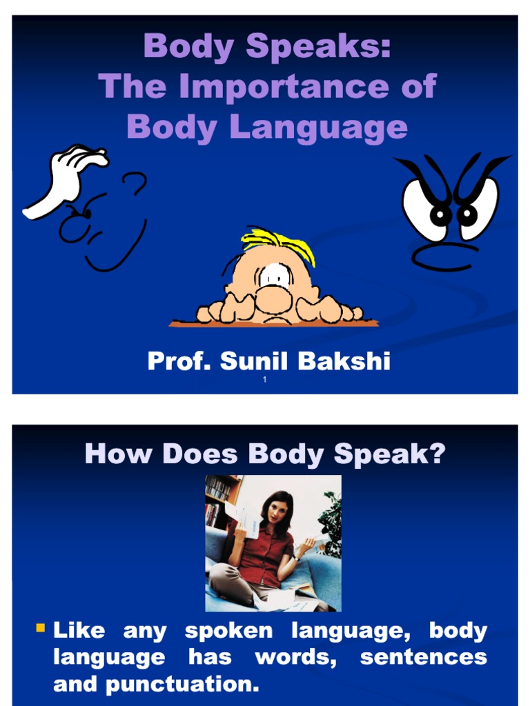 Body Speaks | PDF | Body Language | Nonverbal Communication
