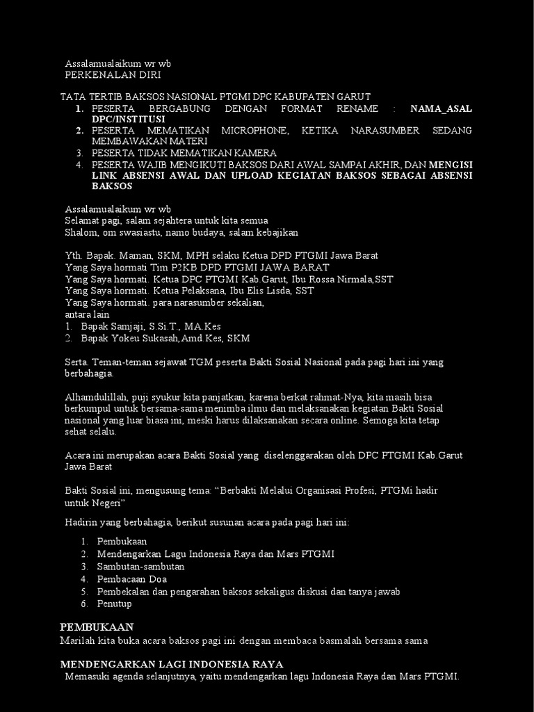 Teks MC Dan Moderator (1) - 2 | PDF