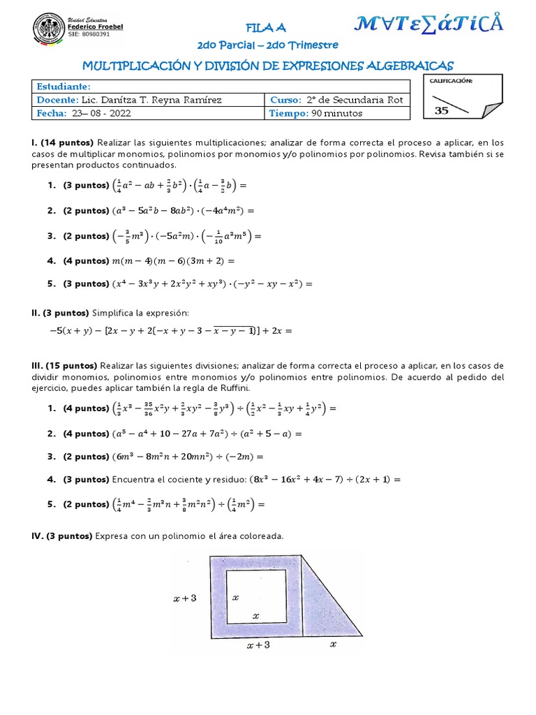 Mult y División Exp Alg 2sr | PDF | Multiplicación | Algoritmos