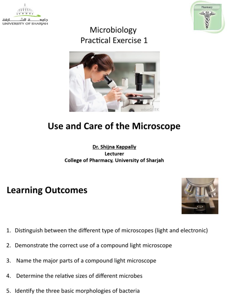 Lab 2 - Exercise 1 - Use and Care of The Microscope | PDF | Microscopy ... Lab 2 - Exercise 1 - Use and Care of The Microscope | PDF | Microscopy ...
