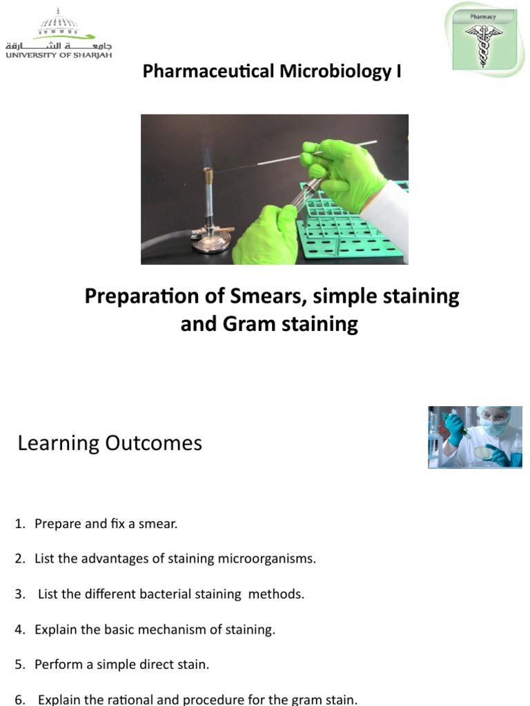 Lab 3_ smear preparation Simple staining and Gram staining | PDF ...