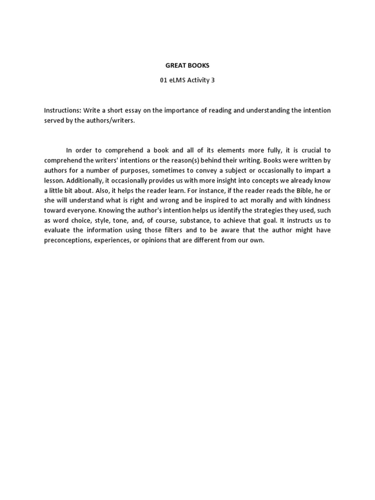 Understanding Authorial Intent in Literature | PDF | Self-Improvement ...